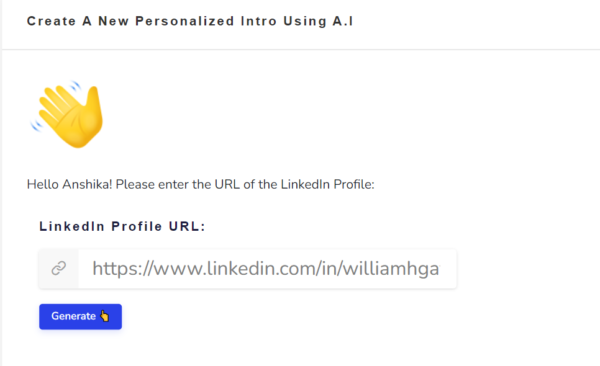 Free LinkedIn Personalized Message Generator - Writecream