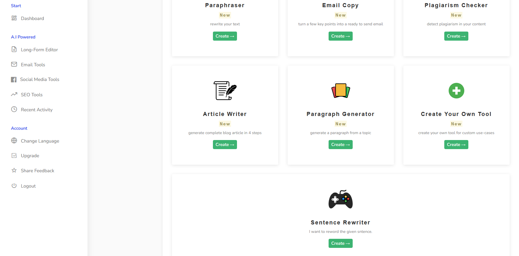Free AI Rewrite My Sentence - Writecream