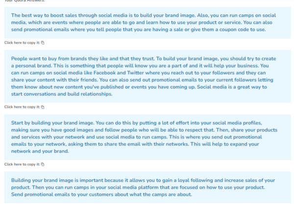 Free Short Answer Generator - Writecream