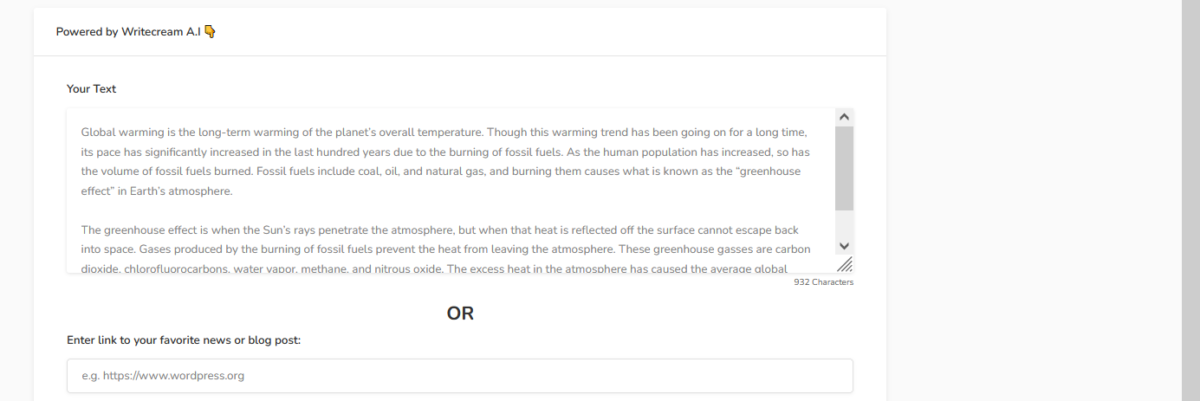 Free AI Summarizer - Writecream