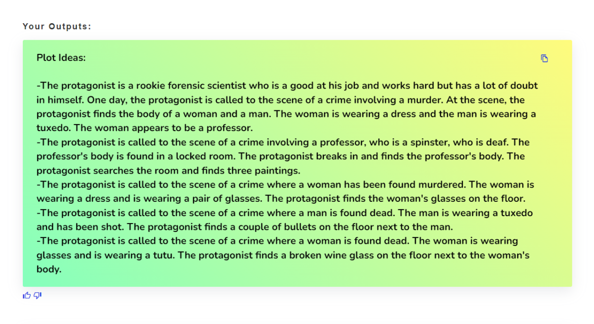 Free Plot Ideas Generator - Writecream