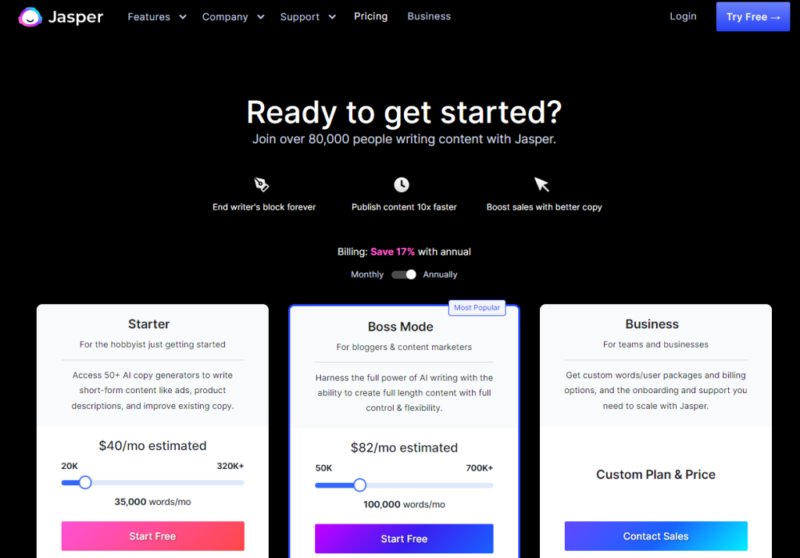 Jasper Chat Review 2023: Is this worth it? » Writecream