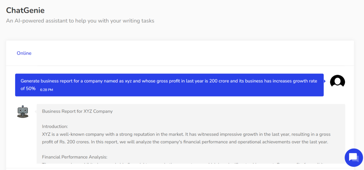 Free Business Report Generator - Writecream