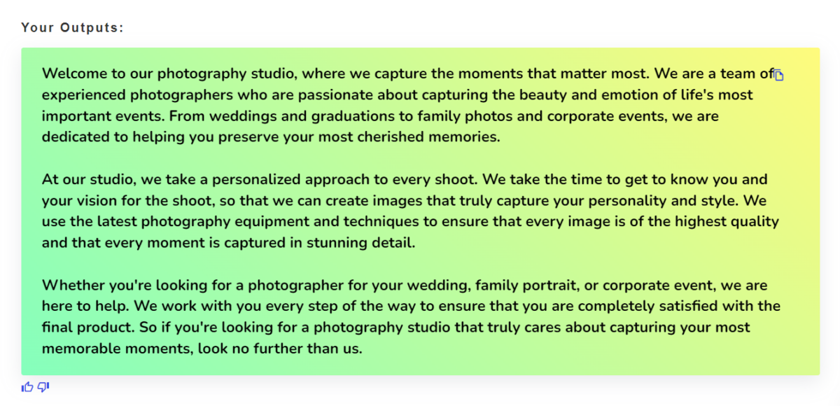 Free About us generator - Writecream