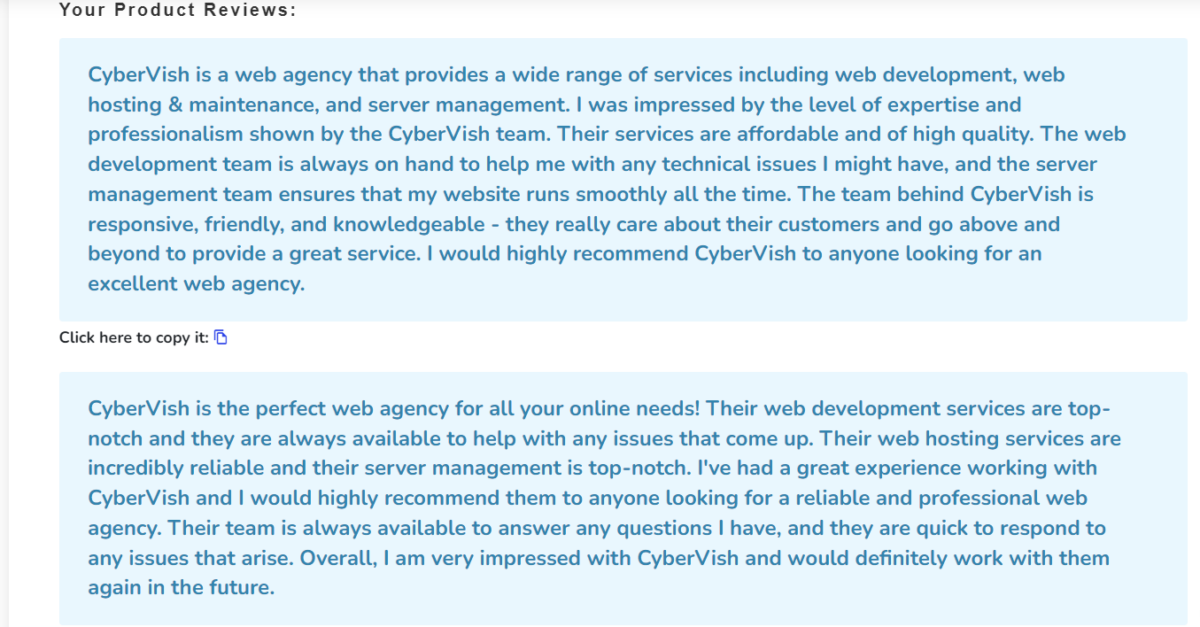 Free Product Review Generator - Writecream