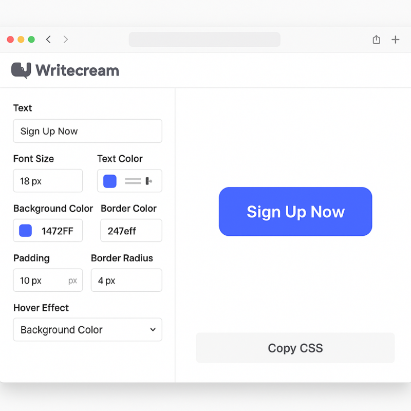 Css Button Styling Guide Using Writecream Writecreamlearn Css Button Styling Fast With Writecream